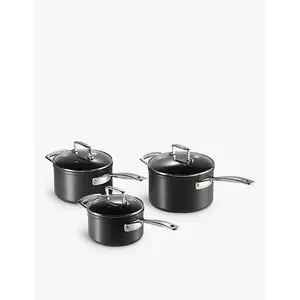 LE CREUSET Toughened Non-stick Aluminium Saucepans Set Of Three - One-color