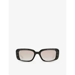 Gentle Monster Antena.C 01 Crystal-Embellished Rectangle-Frame