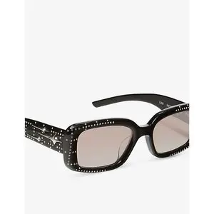 Gentle Monster Antena.C 01 Crystal-Embellished Rectangle-Frame