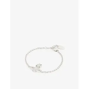 VIVIENNE WESTWOOD Carmela Bas Relief Bracelet - Platinum / White Cz