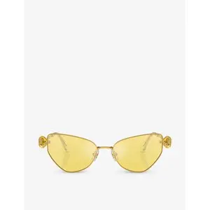 SWAROVSKI Sk7003 Cat-eye Metal Sunglasses - Gold