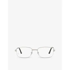 CARTIER Rectangle-frame Titanium Eyeglasses - Gold