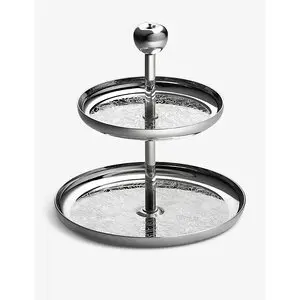 Christofle Two-tier Silver-plated Pastry Stand 14.5cm - One-color