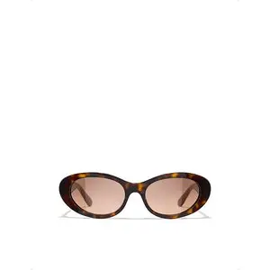 Chanel Ch5515 Oval Sunglasses - Brown