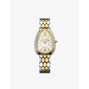 BVLGARI Serpenti Seduttori 18ct Yellow-gold, Stainless-steel And Diamond Quartz Watch - Yellow Gold