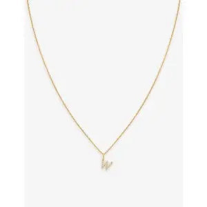 ASTRID & MIYU Initial Pendant Necklace - 18ct Gold