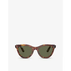 Ray-ban Wayfarer Round-frame Propionate Sunglasses - Brown