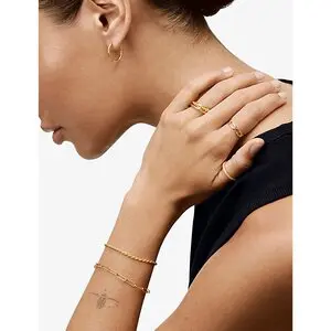 Monica Vinader Siren Muse Small Hoop Earrings In 18ct -plated Sterling Silver - Yellow Gold