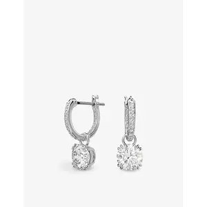 SWAROVSKI Constella Rhodium-plated And Zirconia Drop Earrings - Crystal