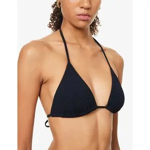 Hunza G Gina Crinkled-texture Bikini Set - Black/dtm