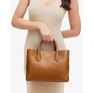 ASPINAL OF LONDON Medium Leather Tote Bag - Tan