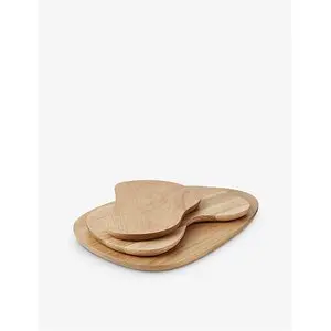 FERM LIVING Cairn Wooden Cutting Boards Set Of Three - Oak