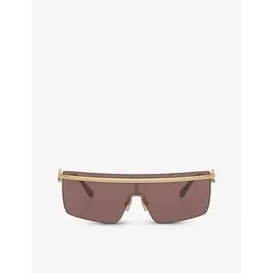 Miu Miu Mu 50zs Irregular Sunglasses - Gold