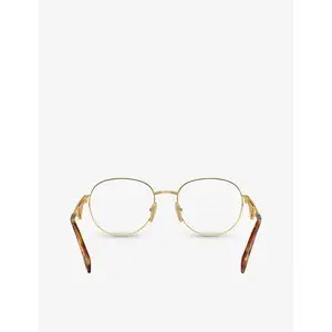 Prada Pr A50v Round-frame Metal Eyeglasses