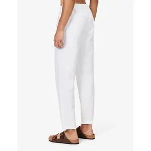 Derek Rose Regular-fit Straight-leg Linen Trousers - White