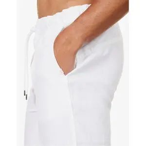 Derek Rose Regular-fit Straight-leg Linen Trousers - White