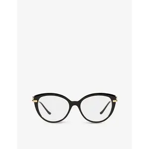 CARTIER Ct0283o Acetate And Metal Cat-eye Frame Glasses - Black Gold
