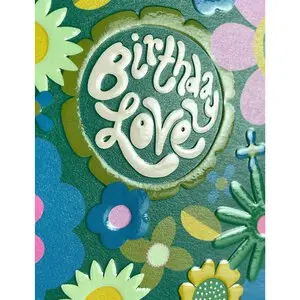 RASPBERRY BLOSSOM Birthday Love' Greetings Card 18cm X 13cm