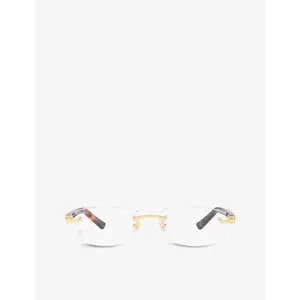 CARTIER Ct0048o Rectangle-frame Eyeglasses - Gold Shiny
