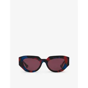 Gucci Rectangle-frame Acetate Sunglasses - Multi-coloured