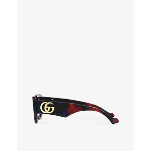 Gucci Rectangle-frame Acetate Sunglasses