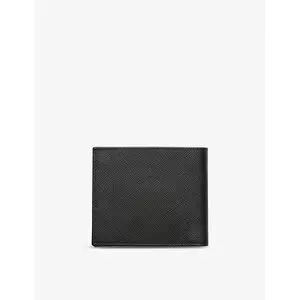 Prada Logo-plaque Saffiano Leather Wallet - Black
