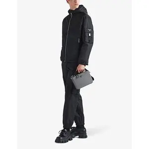Prada Re-nylon Buckle-embellished Tapered Slim-fit Trousers
