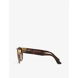Ray-ban Rb3710 Bonnie Round-frame Tortoiseshell Metal Sunglasses