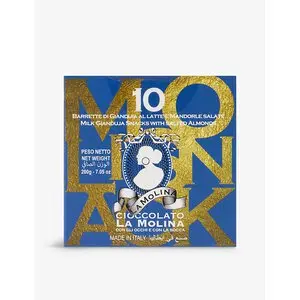 LA MOLINA Molisnack Milk Gianduja And Salted Almonds Chocolate Bars Pack Of 10 - One-color