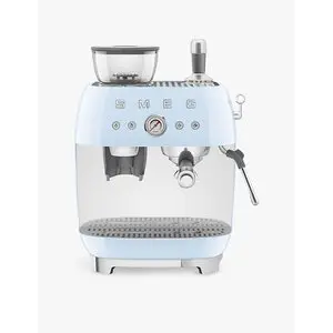SMEG Egf03whuk Espresso Coffee Machine And Grinder Pastel Blue