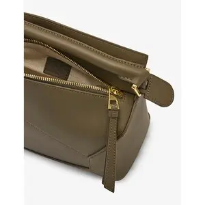Loewe Puzzle Edge Small Leather Shoulder Bag - Dark Khaki Green
