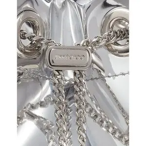 JIMMY CHOO Bon Bon Metallic-woven Cross-body Bag - Silver