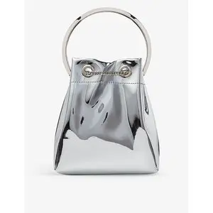 JIMMY CHOO Bon Bon Metallic-woven Cross-body Bag - Silver