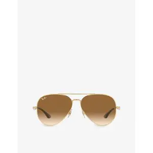 Ray-ban Pilot-frame Metal Sunglasses - Gold