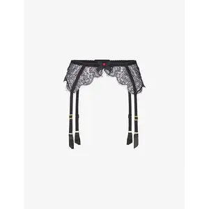 Agent Provocateur Lorna Lace Suspenders - Black