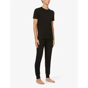 TOM FORD Crewneck Regular-fit Stretch-cotton T-shirt - Black