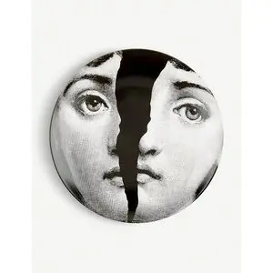 FORNASETTI T&v No10 Porcelain Wall Plate 26cm - One-color
