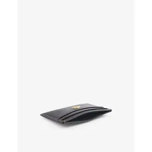 COACH Logo-plaque Leather Card Holder - B4/black