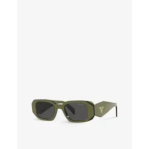 Prada Pr 17ws Rectangular Sunglasses - Green