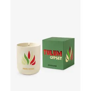 Assouline Travel From Home Tulum Gypset Wax Travel Candle 319g - Creme