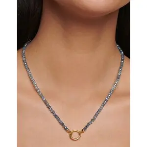 Monica Vinader Capture 18ct Vermeil Necklace With Gemstone - Yellow Gold