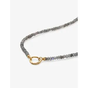Monica Vinader Capture 18ct Vermeil Necklace With Gemstone - Yellow Gold
