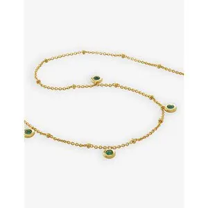 Monica Vinader Yellow Vermeil And Onyx Choker - Gold