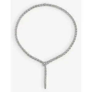 BVLGARI Serpenti Viper Diamond Necklace - White Gold