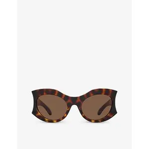 Balenciaga Bb0256s Cat-eye Tortoiseshell Sunglasses - Brown
