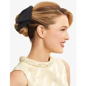 KITSCH Bow-shaped Fabric Hair Clip - Black
