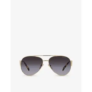 Prada Pr 73zs Pilot-frame Sunglasses - Gold
