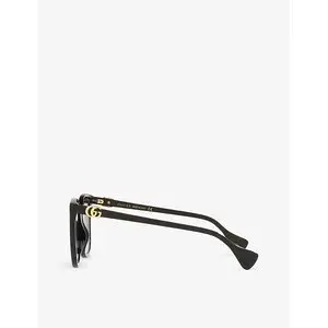 Gucci Gg1071s Square-frame Sunglasses - Black