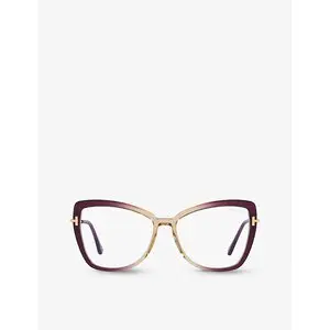 TOM FORD Butterfly-frame Acetate Optical Eyeglasses - Brown