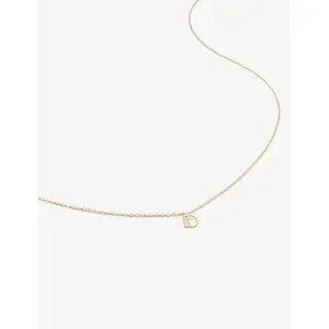 Monica Vinader Monica Vinader Small Letter D 14ct Yellow-gold Pendant Necklace Yellow Gold